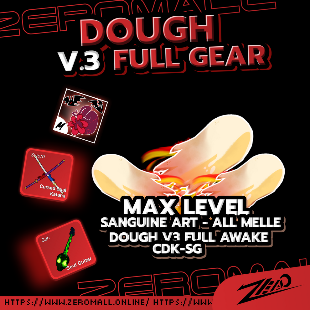 Roblox Blox Fruits Account Dough Fully Awakening Sanguine Art Fully Ma – Zero Mall Online